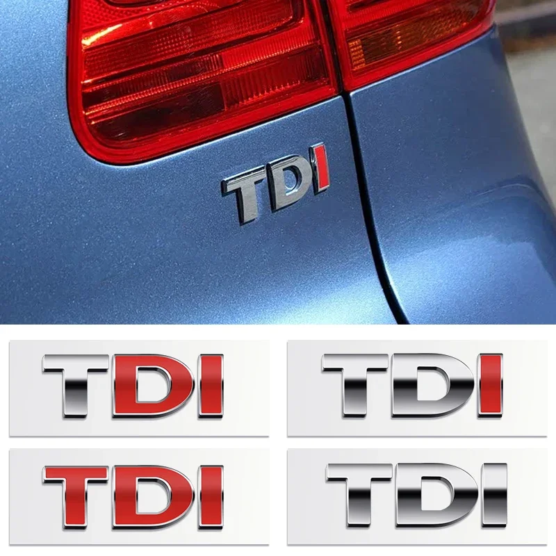 3D Metal silvery TDI logo car rear Emblem sticker For Volkswagen POLO ...