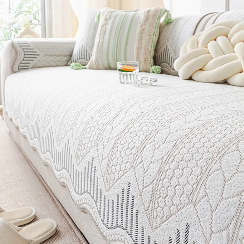 Ice Silk Cooling Sofa Cushion Summer Embroidery Cooler Cushion Non-Slip ...
