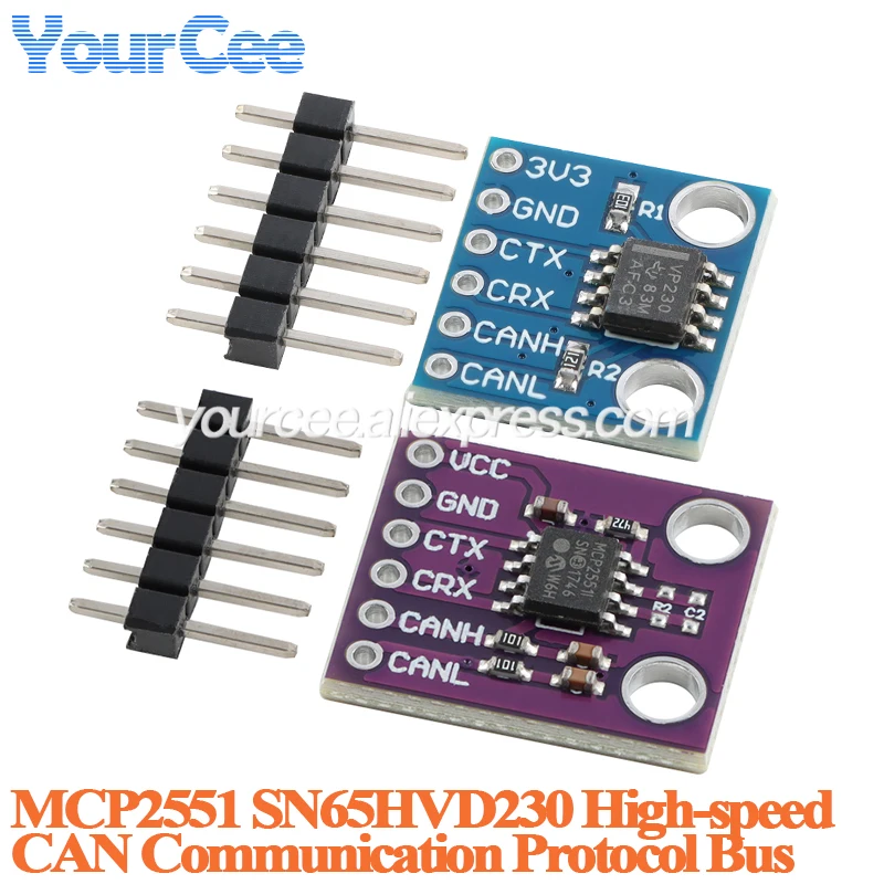 10pcs/1pc SN65HVD230 고속 CAN 버스 트랜시버 모듈 MCP2551 CAN 통신 프로토콜 버스 인터페이스 ...