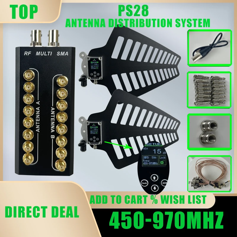 PS28-Antenna-Distribution-System-16-Channel-450-970mhz-RF-Multi-SMA-RF ...