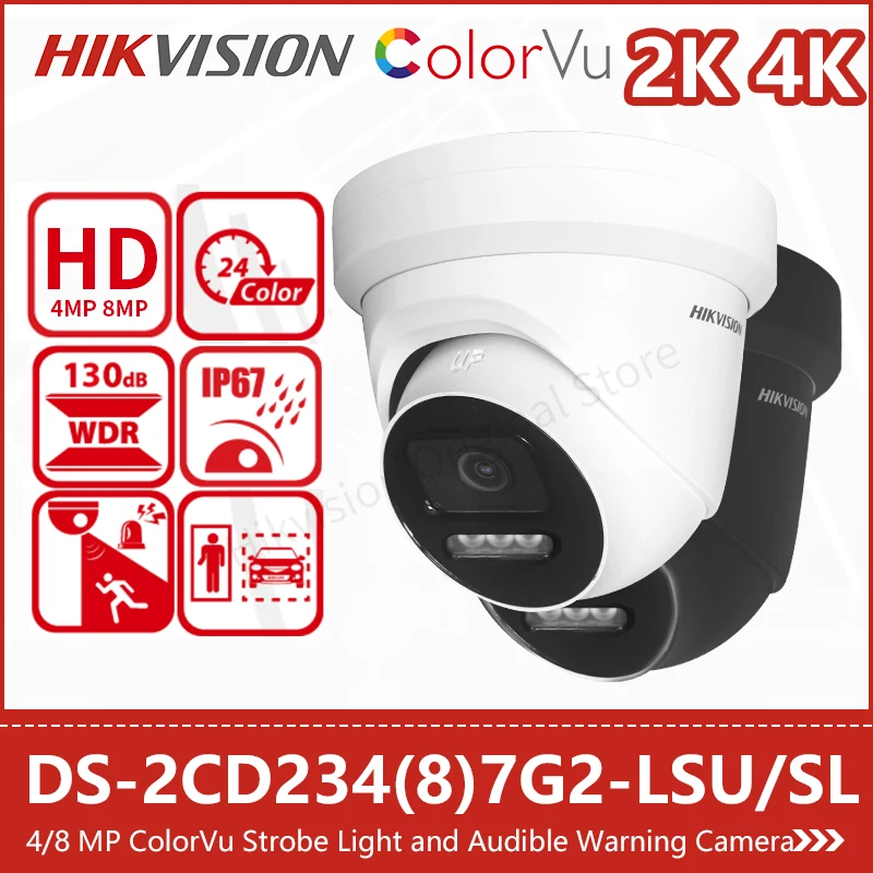 Hikvision-4MP-8MP-ColorVu-Turret-IP-Camera-Light-Audible-Warning ...