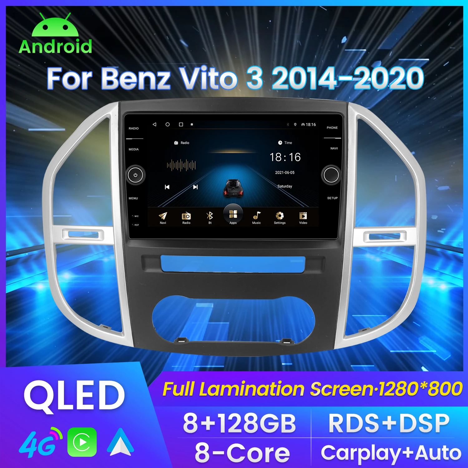 8g+128g Dsp Car Radio Android Player For Mercedes Benz Vito 3 W447 2014 ...