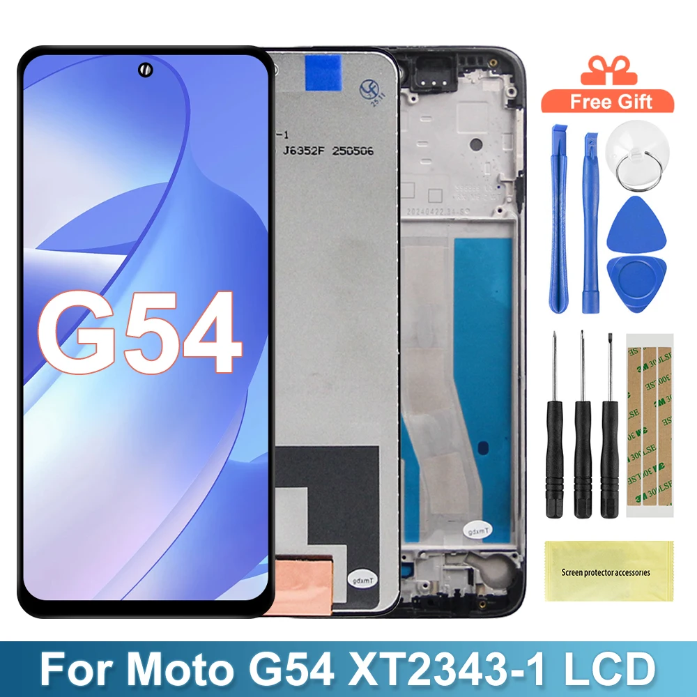 Para motorola moto g54 display lcd tela de toque quadro digitador ...