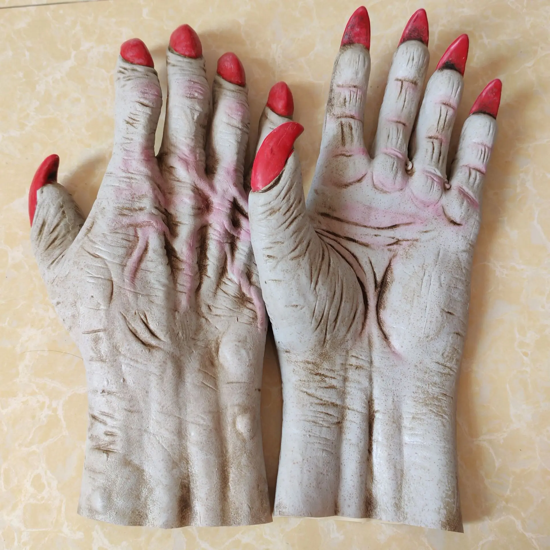 2024-New-Halloween-Clown-Gloves-Scary-Props-Devil-Zombie-Gloves-Horror ...