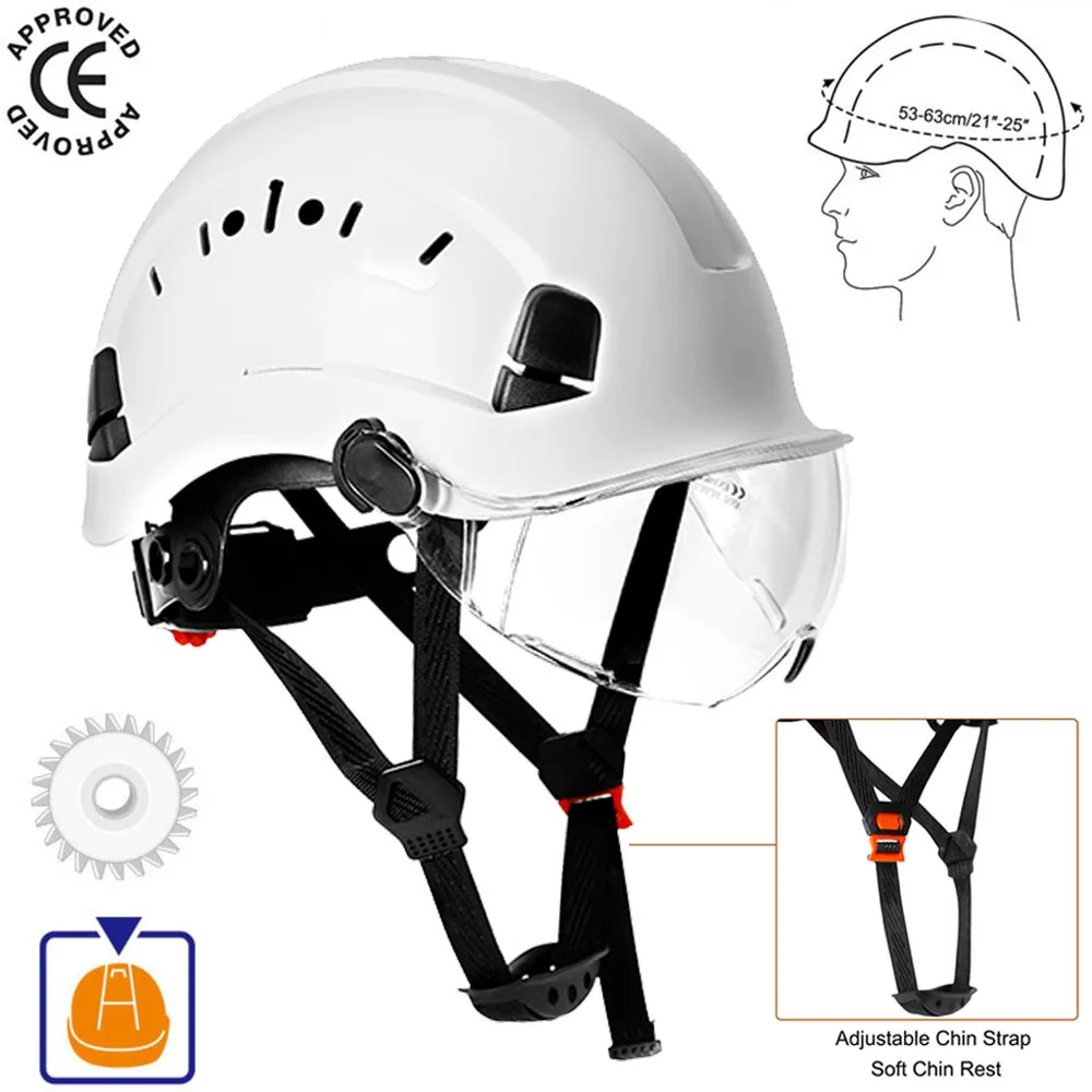 Safety Helmet Goggles Construction Hard Hat For Climbing Riding ...