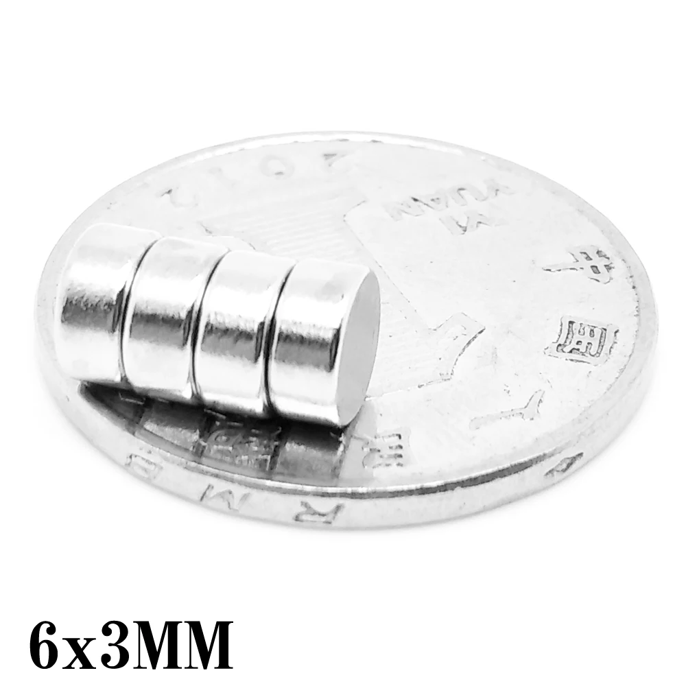 20/50/100/200/300/500PCS 6x3 Small Round Powerful Magnetic Magnets N35 ...