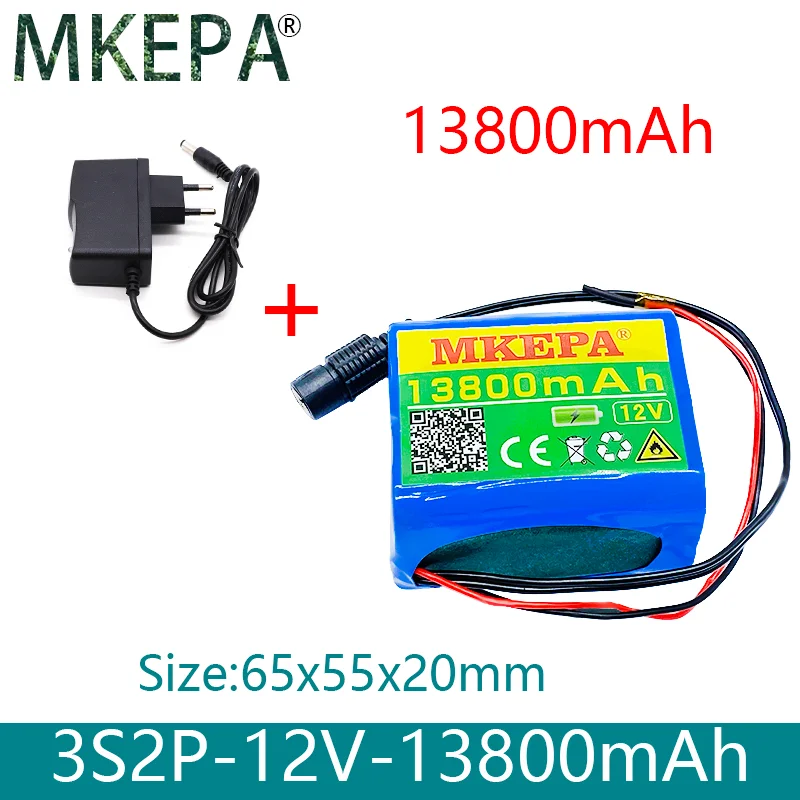 3s2p 12v 13800mah Battery 18650 Li-ion 13.8ah Rechargeable Batteries ...