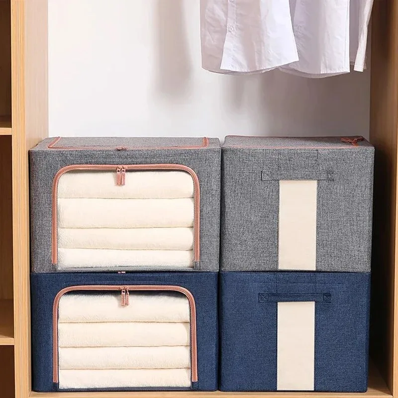 1Pcs-Clothes-Organizer-Box-Steel-Frame-Storage-Boxes-Toys-Foldable ...
