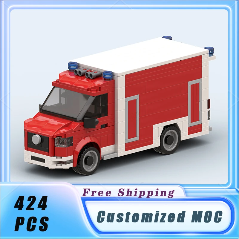 MOC-Building-Blocks-Ambulance-Vehicle-Originality-Model-Bricks-Sets ...