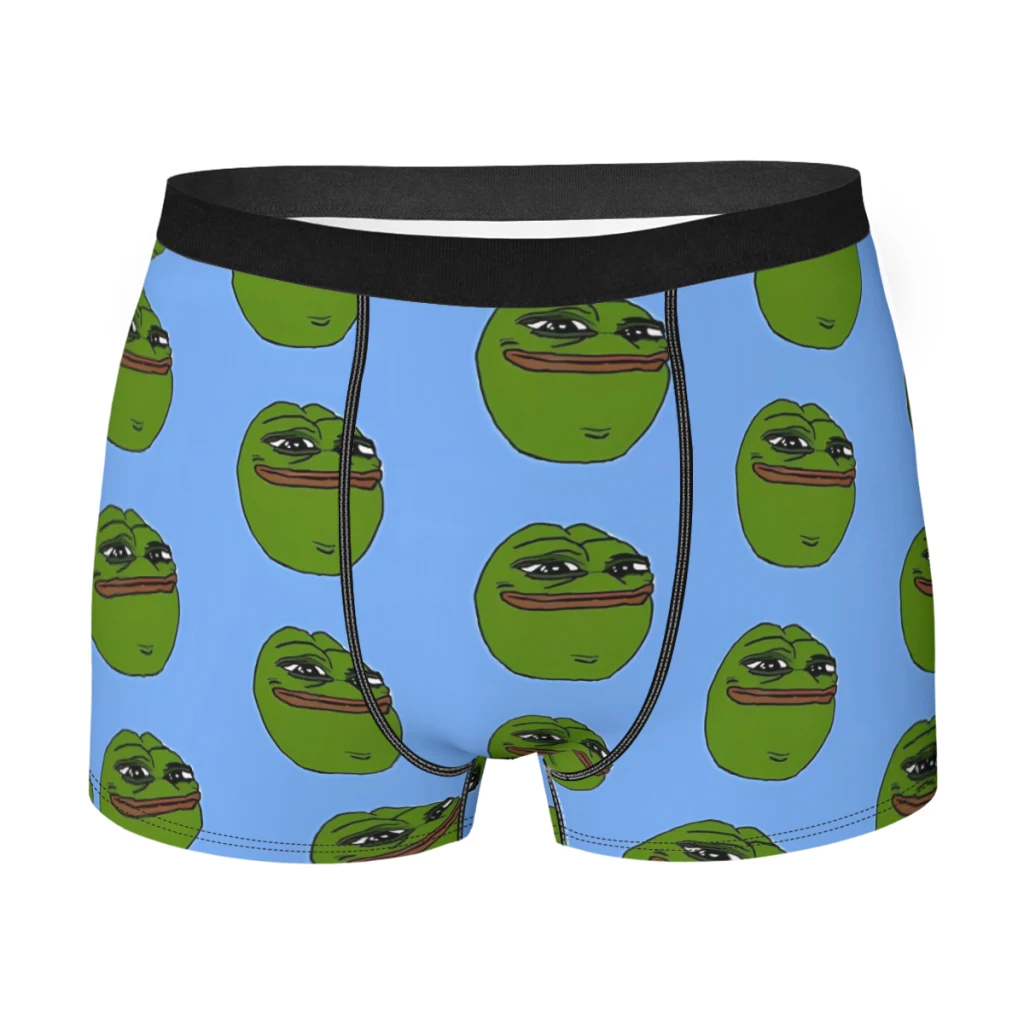 Smug Pepe the Frog Underpants Breathbale Panties Man Underwear ...