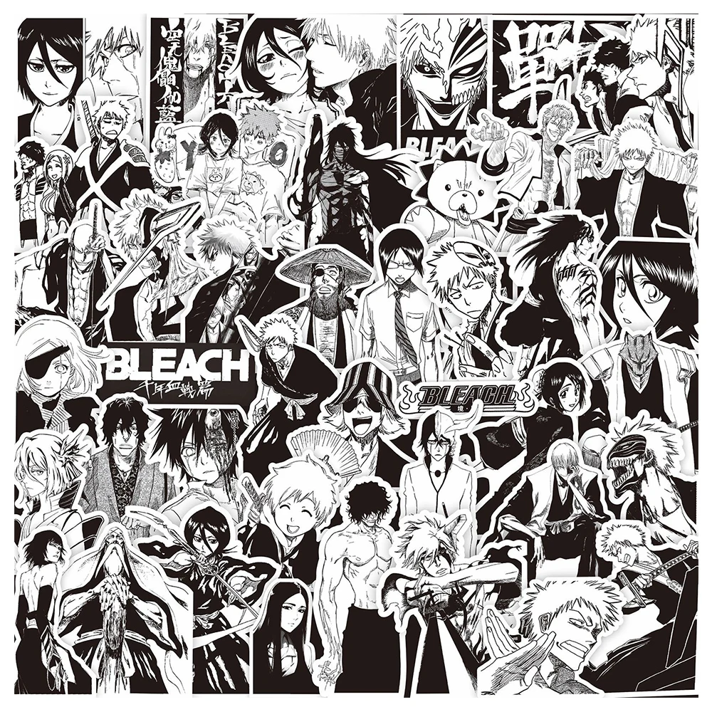 10-30-75PCS-Black-and-White-Anime-BLEACH-Stickers-for-Kids-Cool ...