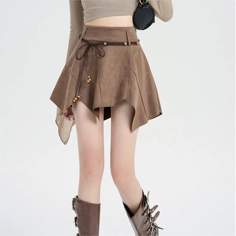 Women Pleated Skirts Summer High Waist Mini Short Skirts High Street