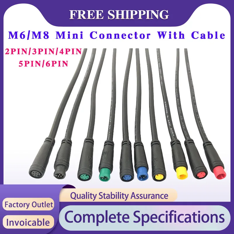 5-10-100-Sets-M6-M8-Mini-Ebike-Display-Connector-Quick-Plug-Connecting ...