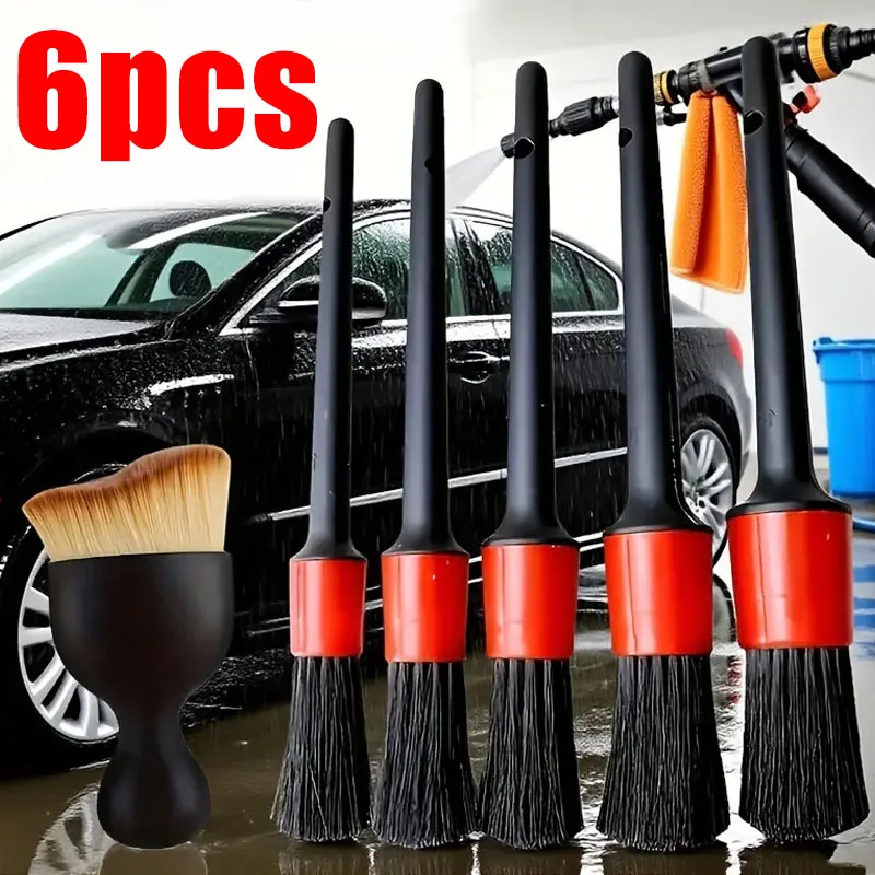 6pcs Detailing Brush Set Car Brushes Car Detailing Brush For Car ...
