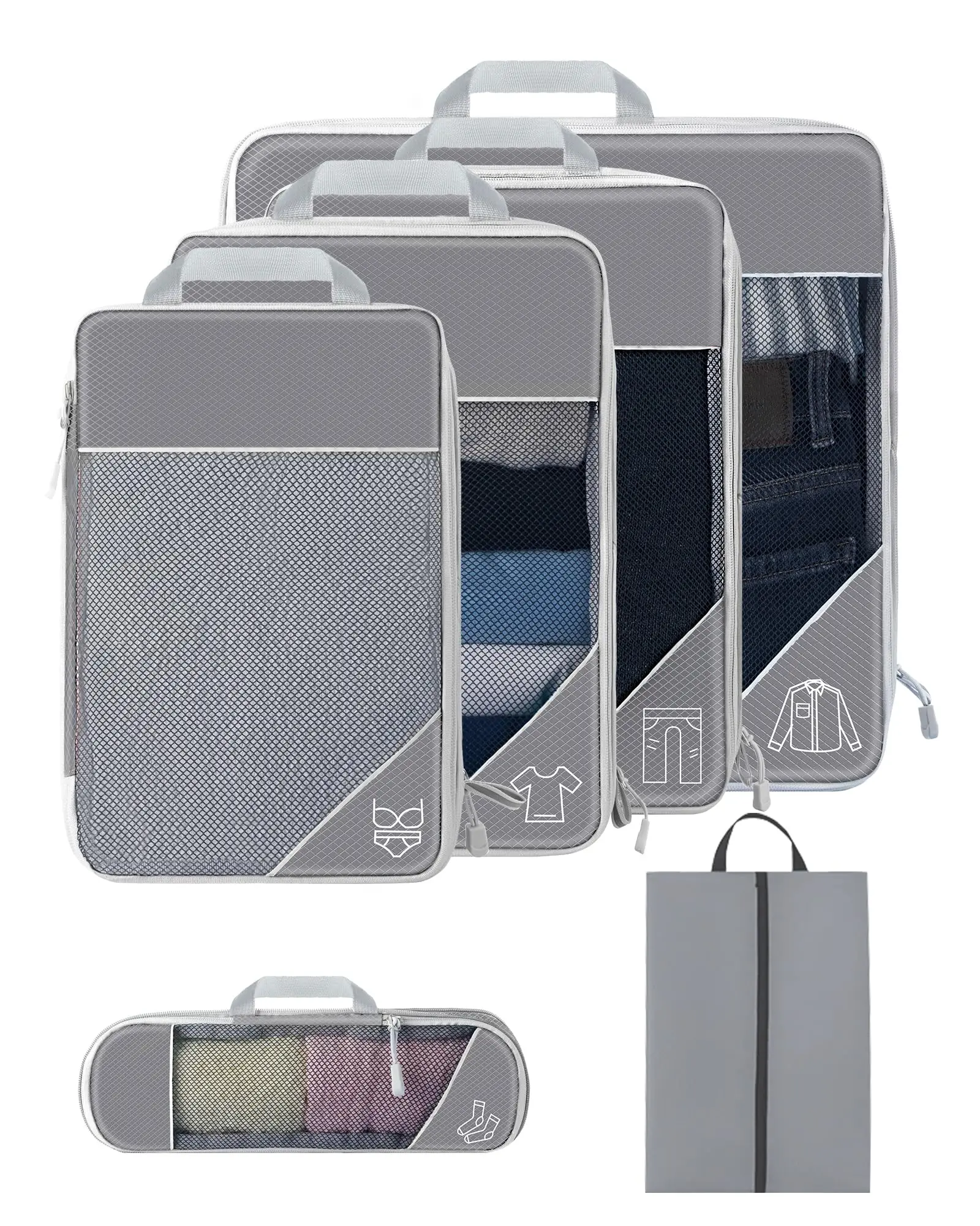 Compression-Packing-Cubes-for-Suitcases-Extensible-Travel-Packing-Cubes ...