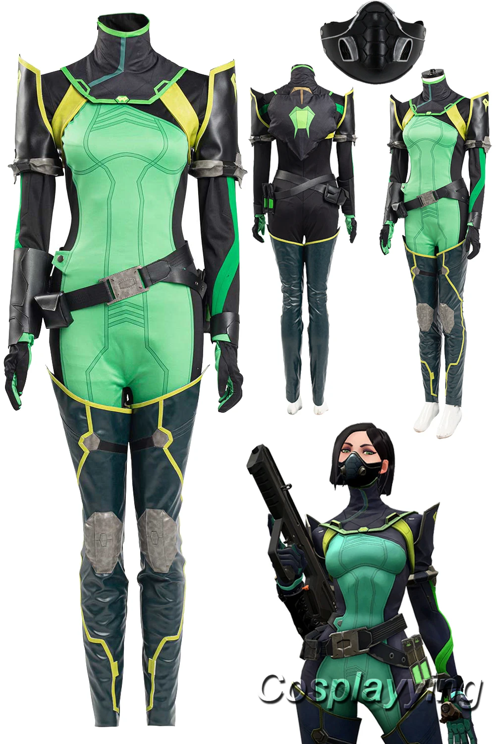 Viper-Cosplay-Fantasia-Mask-Game-Valorant-Costume-Disguise-Adult-Women ...