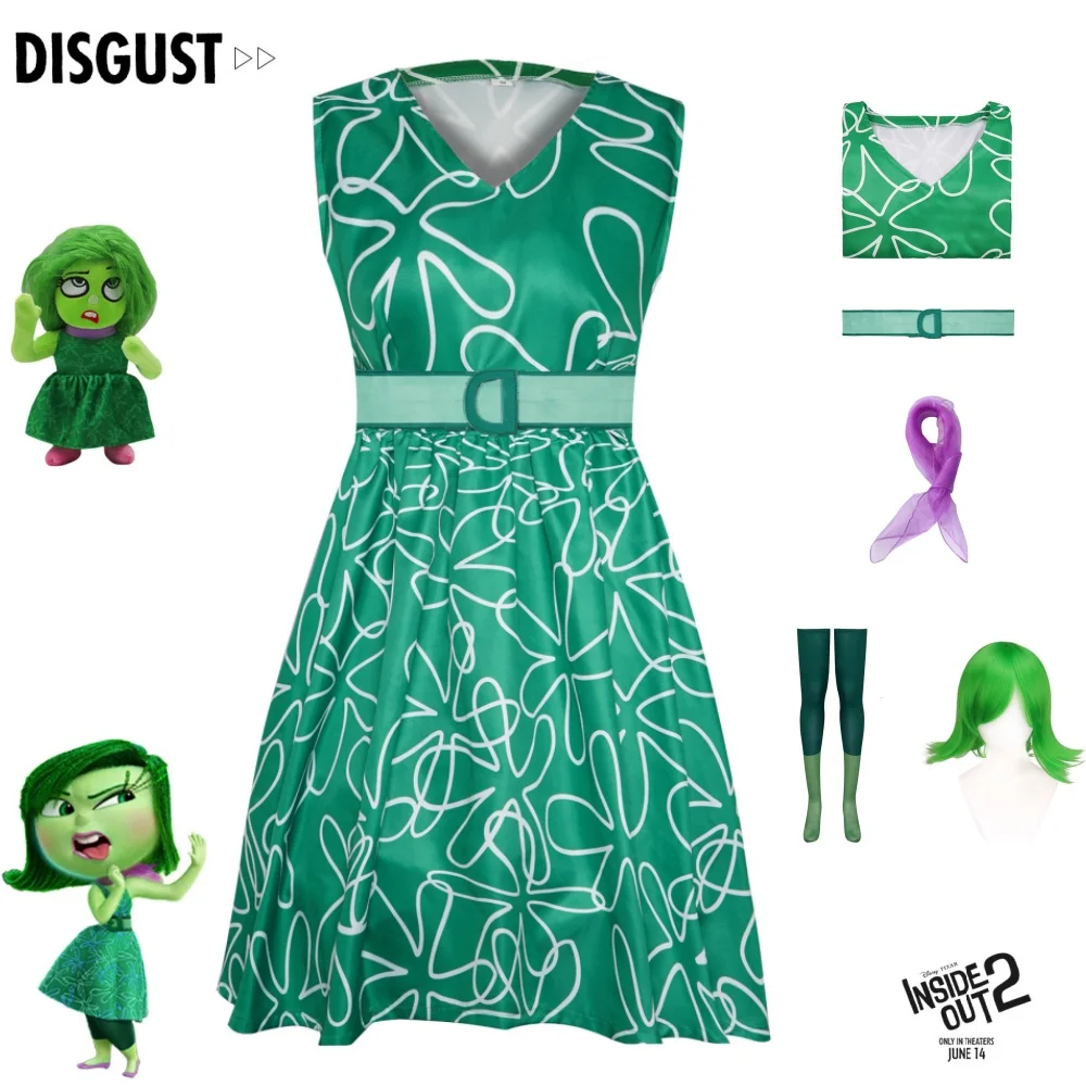 Movie-Inside-Out-Cosplay-Disgust-Costume-Halloween-Carnival-Party ...