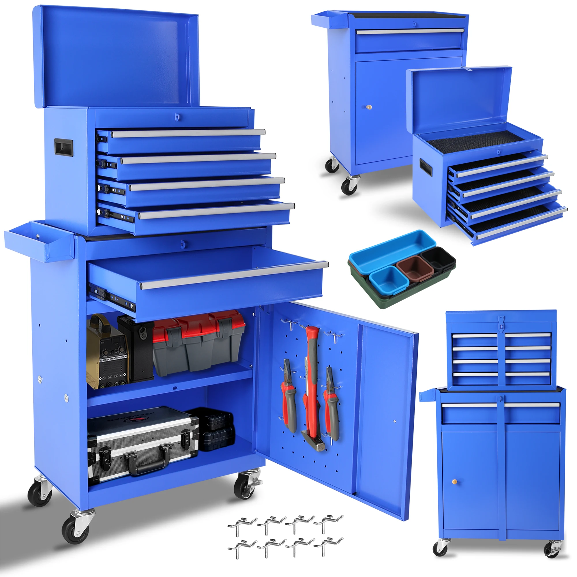 5-Drawer Rolling Tool Chest, High Capacity Tool Storage Cabinet W ...