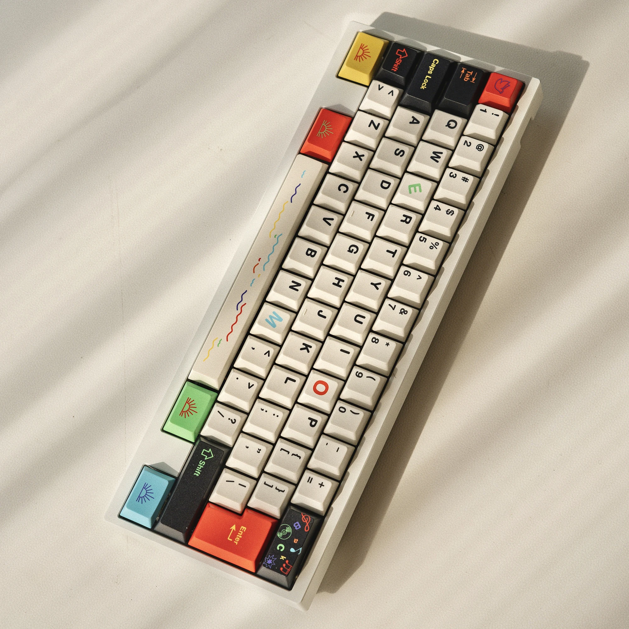 TUT-Cherry-Profile-EMO-Dye-Sub-Keycap-Set-thick-PBT-for-keyboard-87-tkl ...