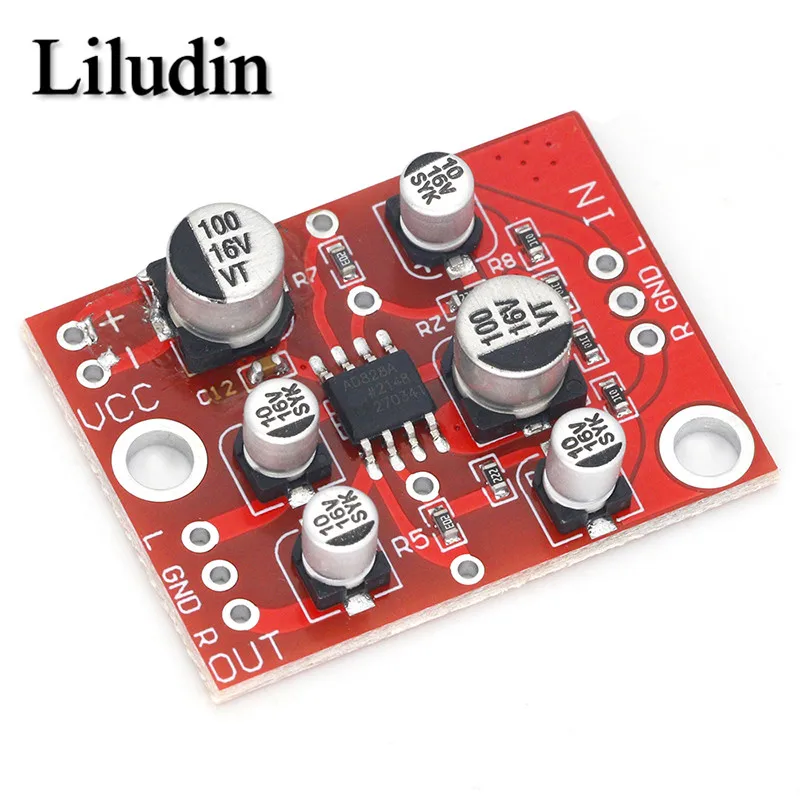 Generic Dc 5v-15v 12v Ad828 Stereo Preamp Power Amplifier Board ...