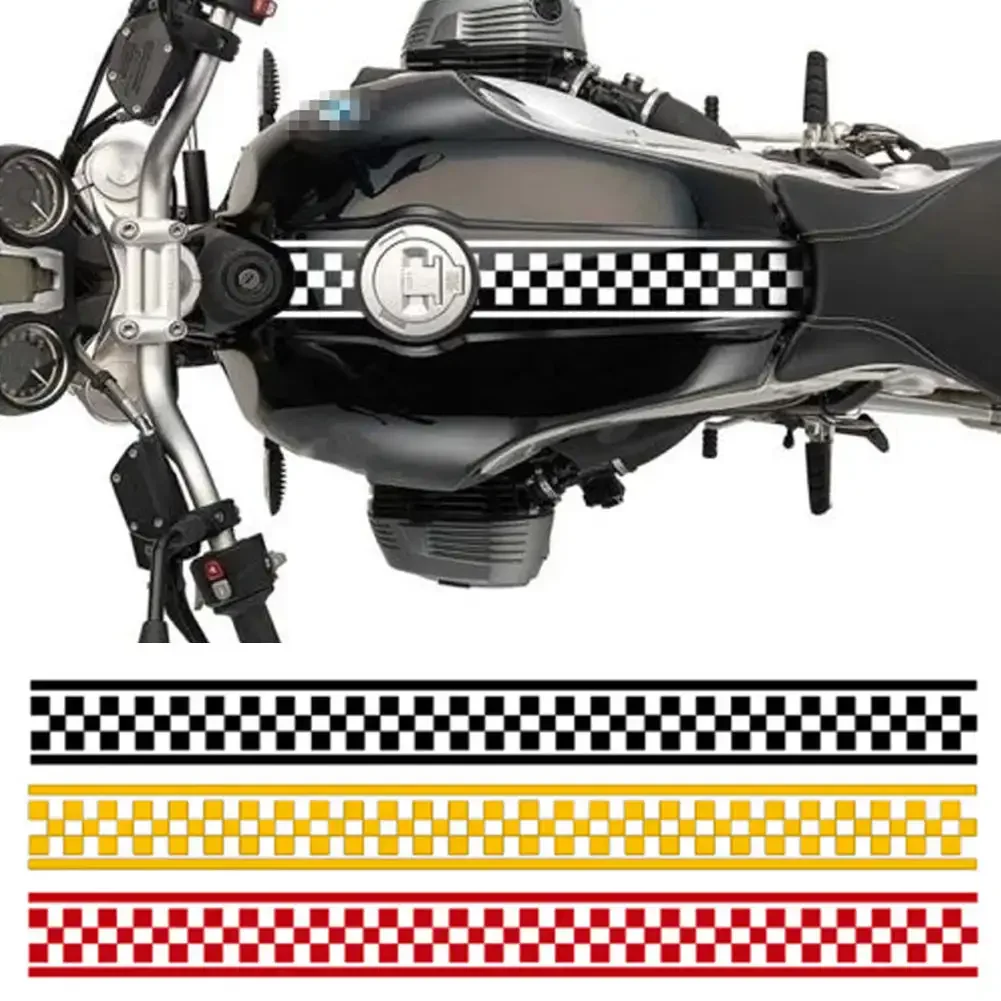 50cm-20inch-Motorcycle-Checkered-Racing-Stripes-Tank-Decals-Decoration ...