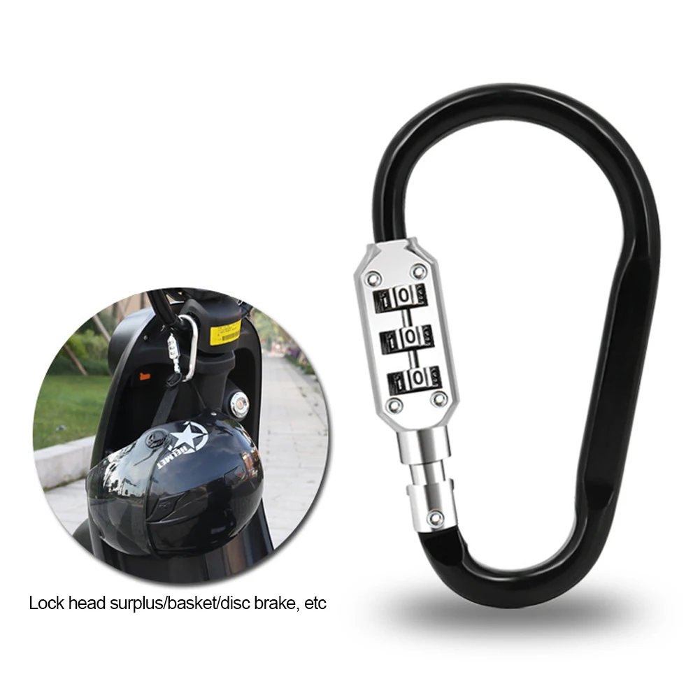 Motorcycle-Helmet-Luggage-Padlock-Keychain-Zinc-Security-3-digit-Firm ...
