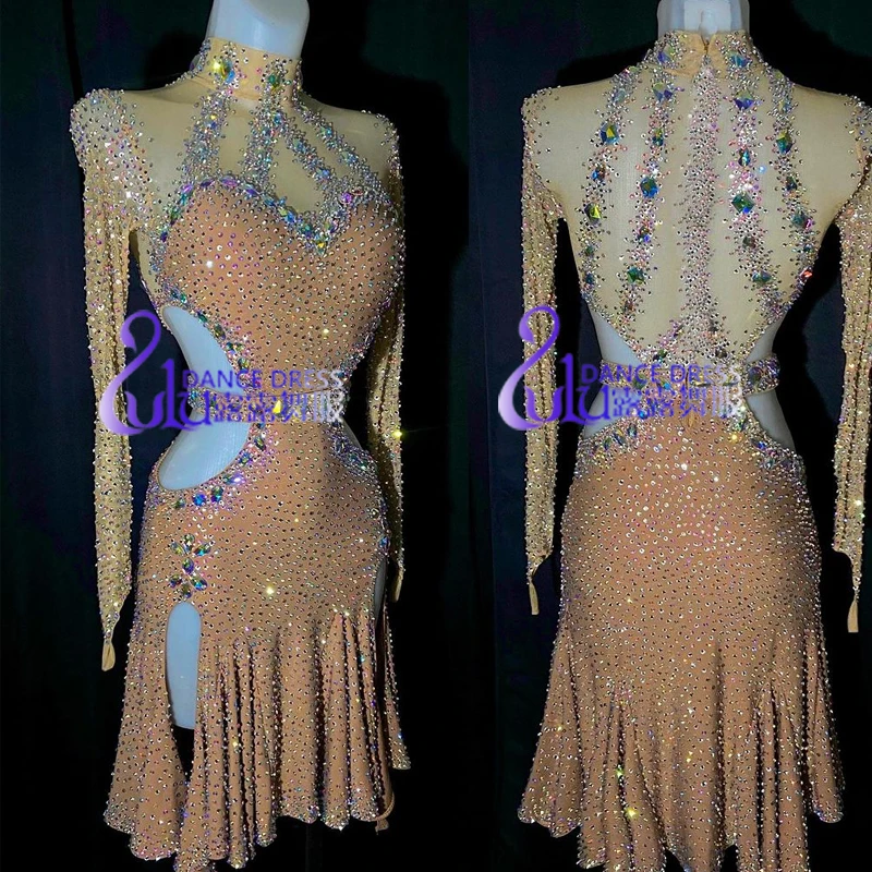 Vestido-de-baile-latino-para-mujer-traje-de-competici-n-de-Rumba-latina ...