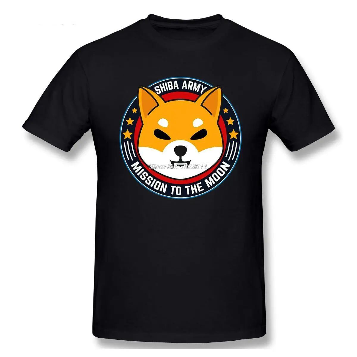 Shiba Inu Coin Shiba Army T Shirt Men Cotton TShirt Short Sleeve T ...
