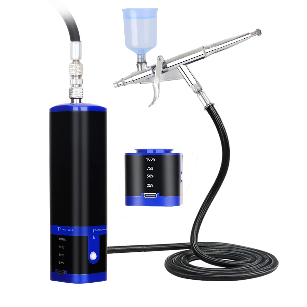 Portable Handheld Cordless Airbrush Kit with Compressor Gun Set ...