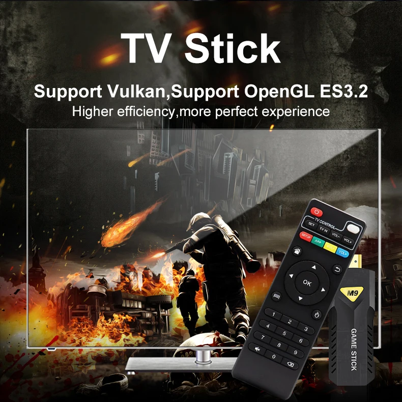 Clavier - Console de jeu vidéo sans fil M9 TV Stick, 10000 + jeux ...