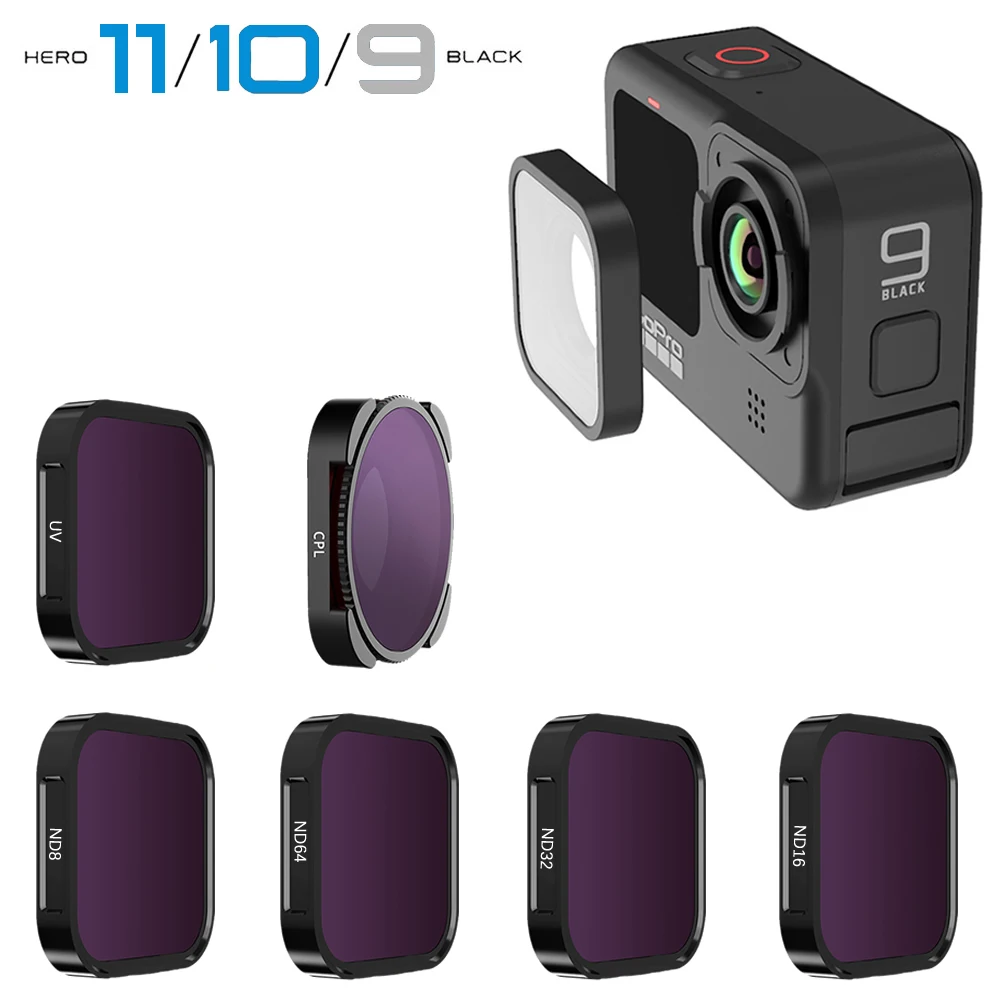For-GoPro-Hero-11-Filter-ND-8-ND16-ND32-CPL-Lens-Filter-Protective-for ...