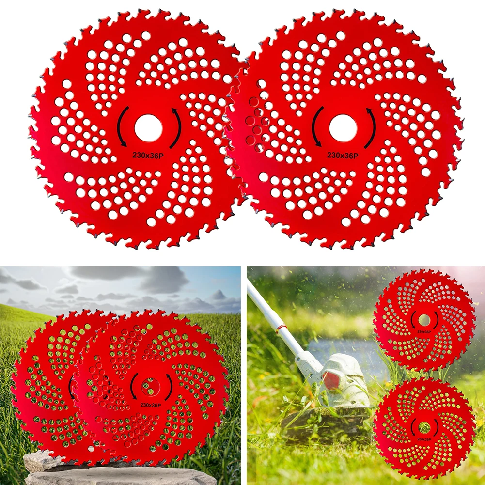 2-Pcs-Lawn-Mower-Cutter-Replacement-Carbide-Weed-Eater-Blades-Circular ...
