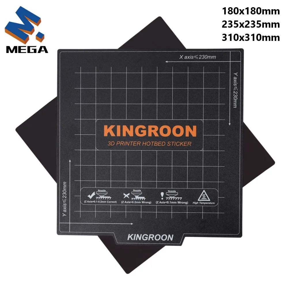 KINGROON Flexible Magnetic Heatbed 180x180/235x235mm 3D Printer Hot Bed ...