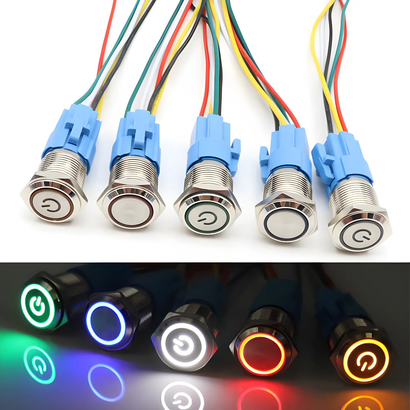 16mm-19mm-22mm-Metal-Push-Button-Switch-Momentary-Latching-Flat-Head ...