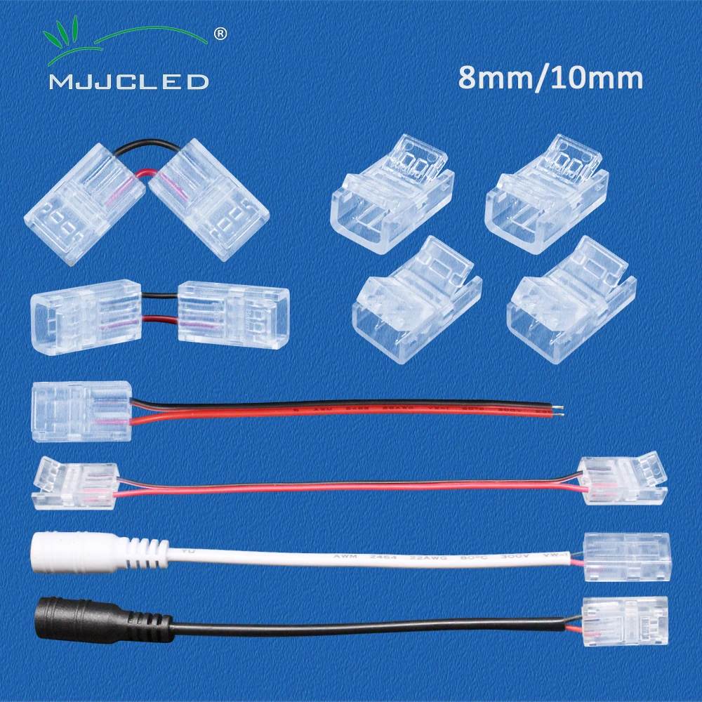 LED-Strip-Connector-2Pin-8mm-10mm-PCB-Quick-Wire-Corner-Connector ...