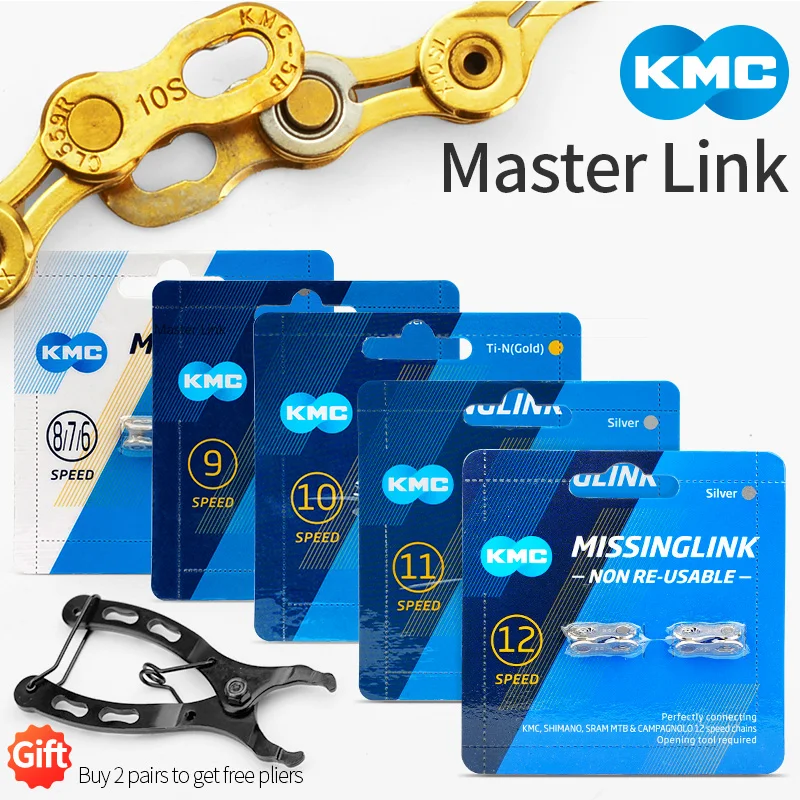 KMC Chain Master Link MTB Road Bike 6/7/8/9/10/11/12 Speed Bicycle ...