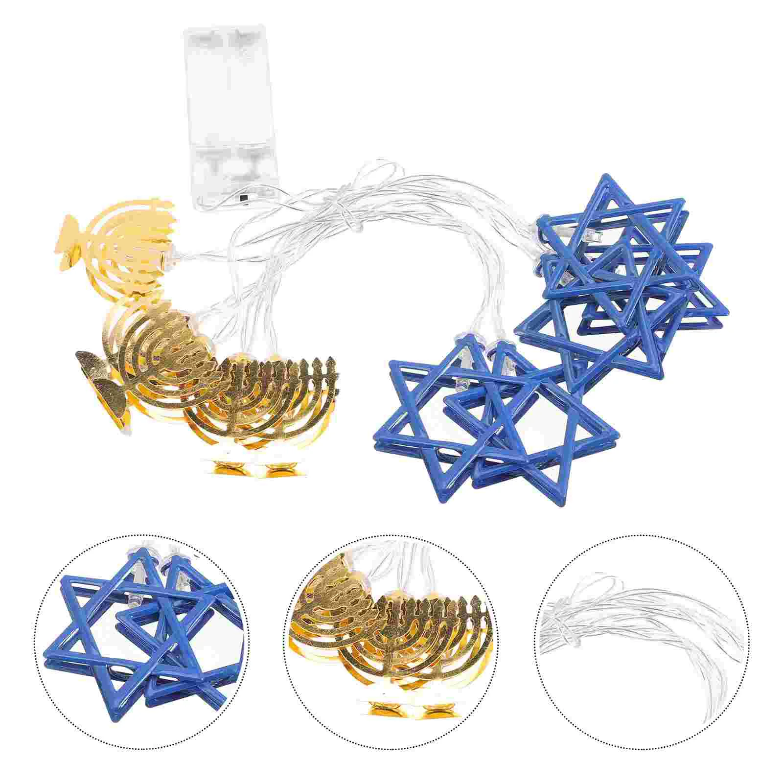 Hanukkah-String-Lights-Fairy-Party-Favors-Post-Powered-Wrought-Iron ...