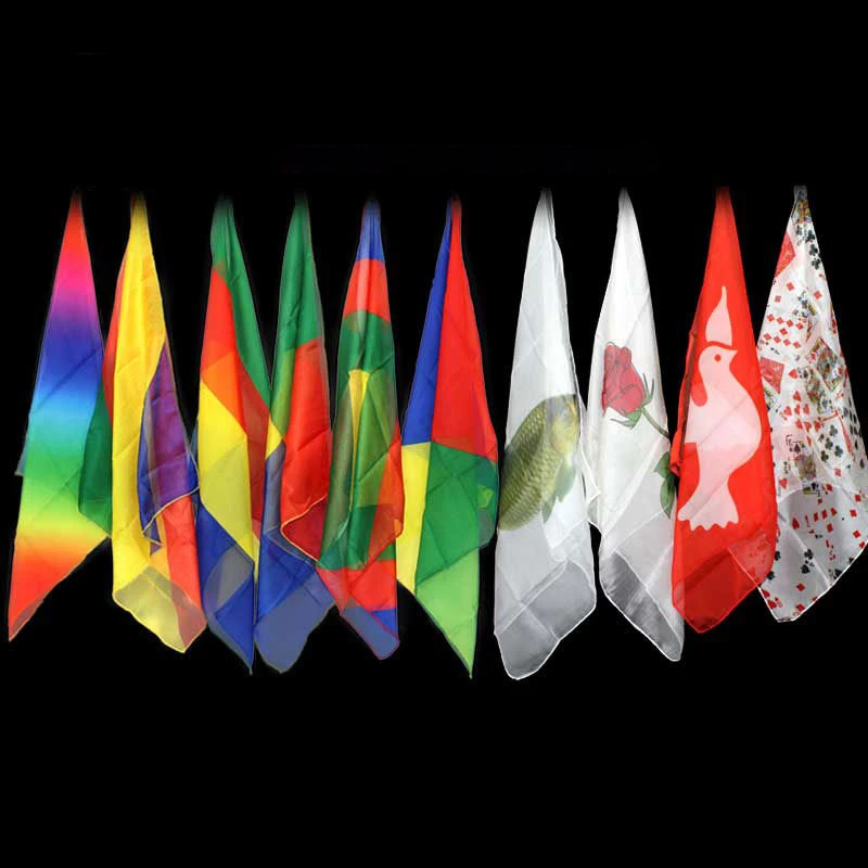 1pcs 45*45cm Professional Magic Silk Scarf Scarf Magic Tricks Close Up ...