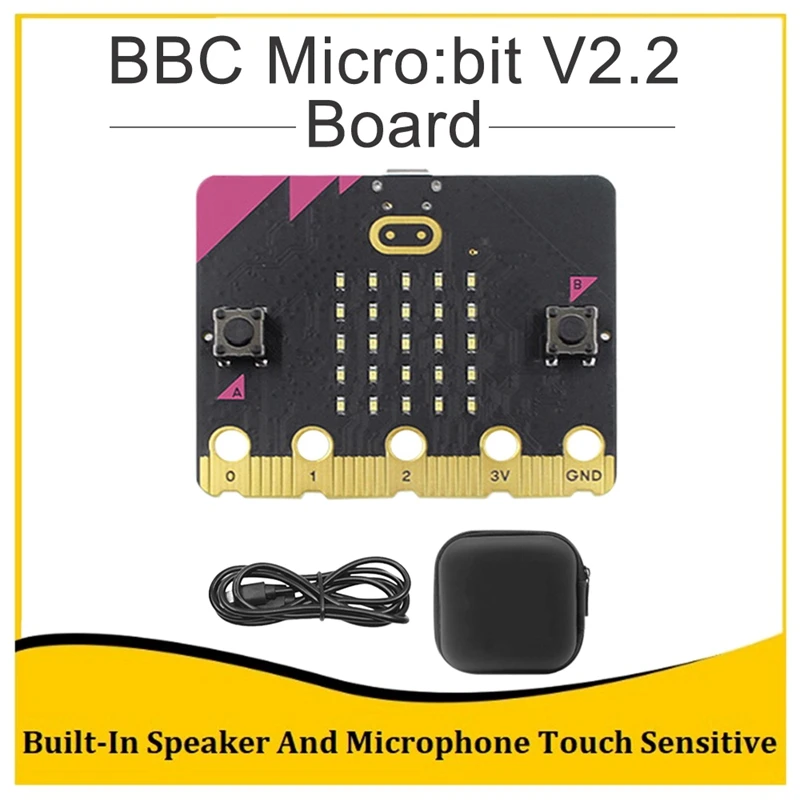 BBC Micro:Bit V2.2 Kit Built In Speaker Microphone Touch Programmable ...