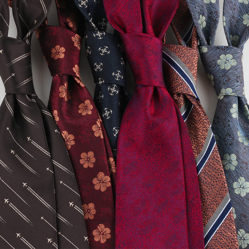Linbaiway Floral Jacquard Neckties for Mens Novelty Design Wedding Ties ...