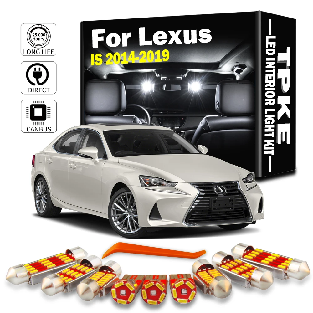 TPKE-18Pcs-LED-Bulbs-Interior-Door-Map-Dome-Light-Kit-For-Lexus-IS ...