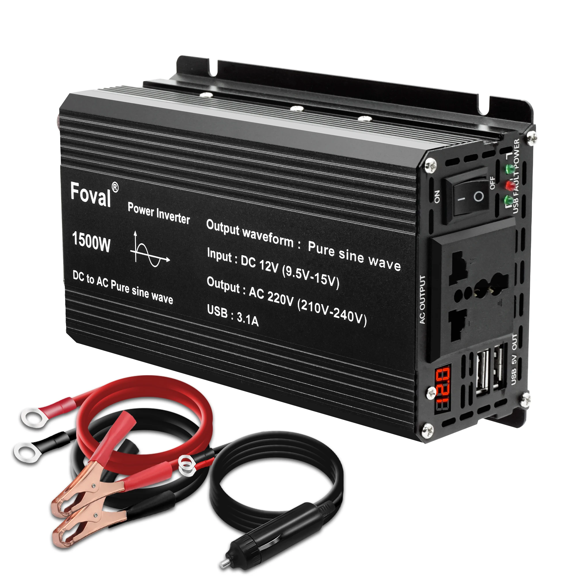 Pure Sine Wave Inverter 12v To 220v 230v 1500w/2200w/2600w Converter ...