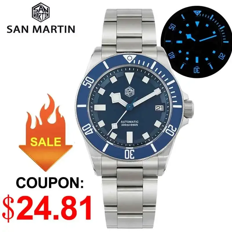 San-Martin-SN0121T-Titanium-Diving-Watch-NH35-Automatic-Movement ...