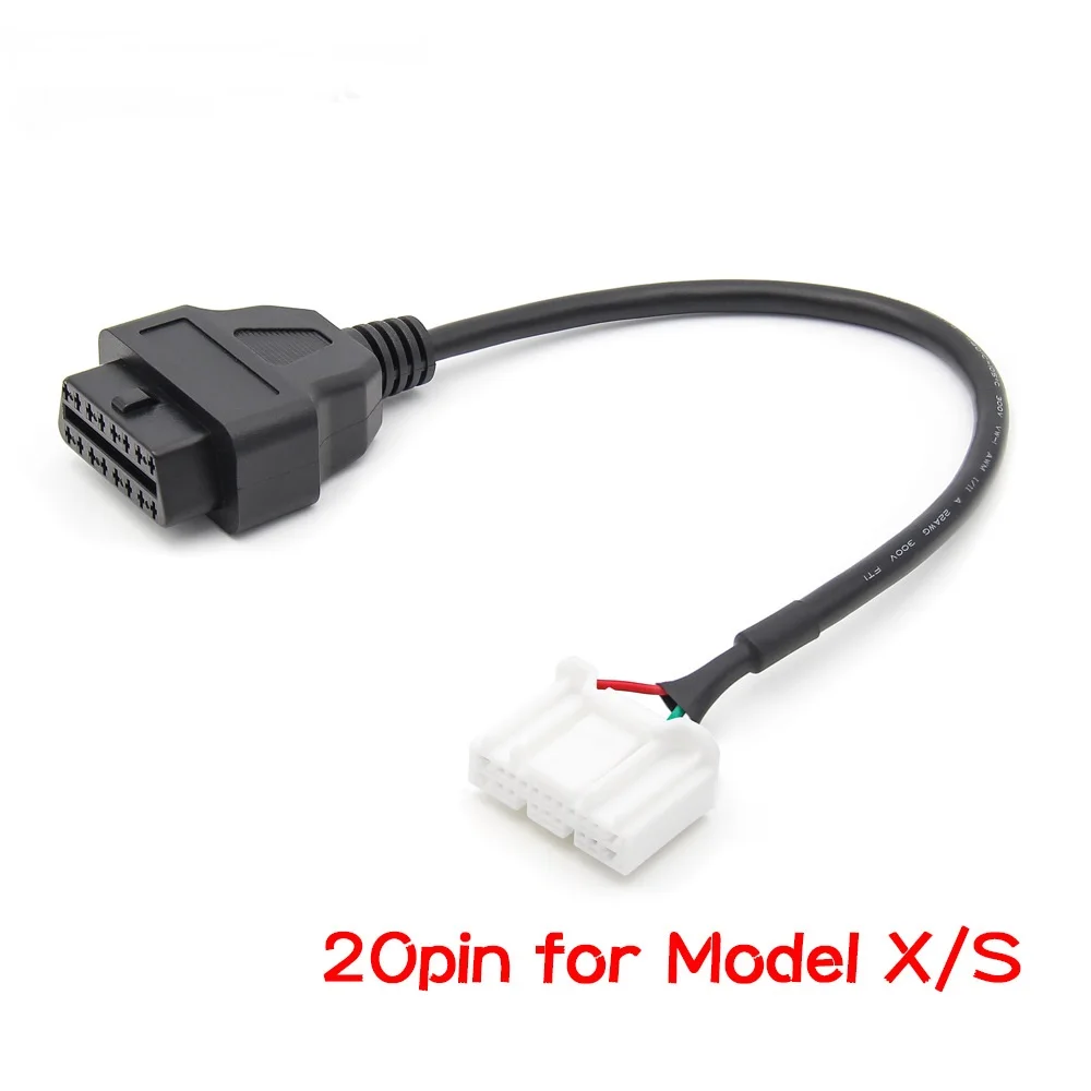 For-Tesla-OBD2-Diagnostic-line-20-Pin-Adapter-Cable-For-Tesla-Model-S-X ...