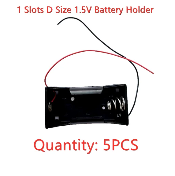 5PCS D Cell Battery Holder 1 2 3 4 Slots D Size Battery Storage Case ...
