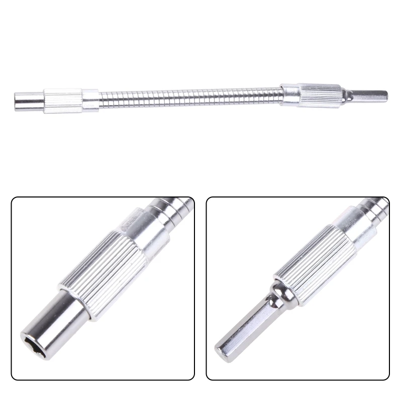 20cm 1/4" Hex Flex Flexible Hose Screwdriver Extension Bit Holder ...
