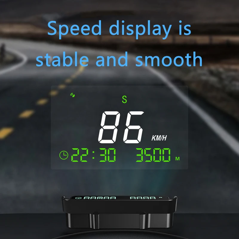 Car-Head-Up-HD-Display-GPS-Speedometer-Speed-KMH-Time-Compass-Altitude ...
