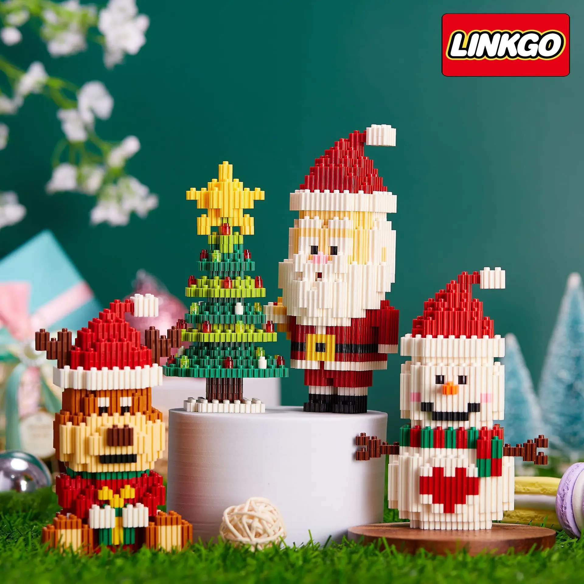 Merry-Christmas-Micro-Building-Blocks-Santa-Claus-Elk-Snowman-Christmas ...
