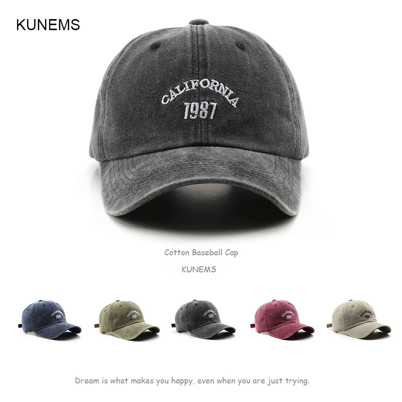 KUNEMS-Letters-Baseball-Cap-for-Men-and-Women-Fashion-Embroidery-1987 ...