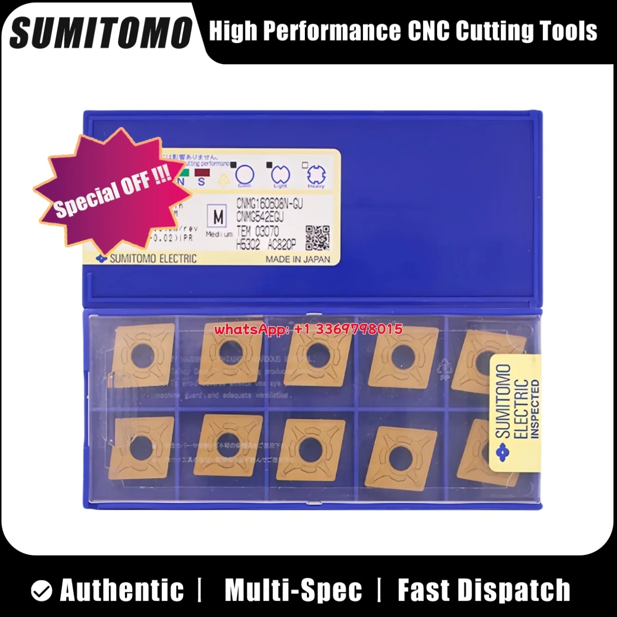 SUMITOMO Original CNMG 1204 04 08 12 CNMG1606 08 12 16 CNMG1906 16 N-GE ...